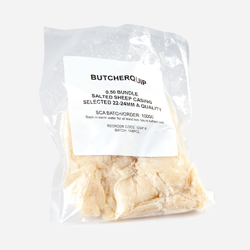 Natural Sheep Casing 22/24mm 20m S(Yellow) – BUTCHERQUIP